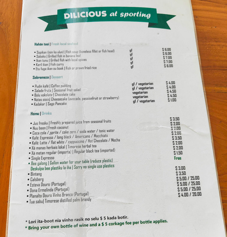 ディリのレストラン「Dilicious Timor」で東ティモール料理「saboko」を食べる | サオタビ！